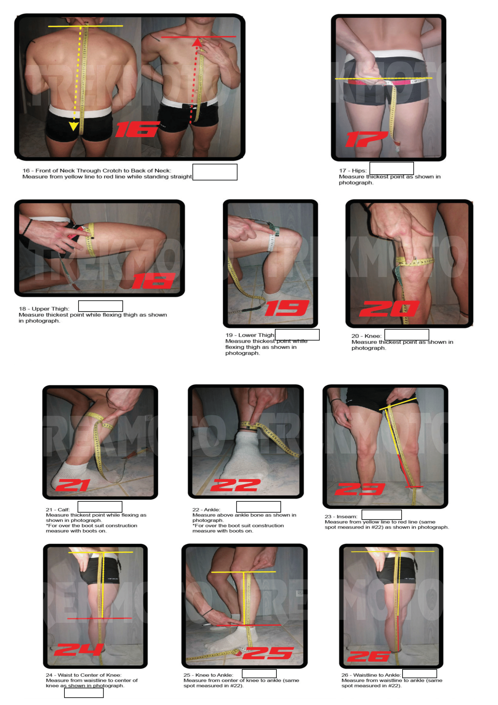 custom size chart – velon sports